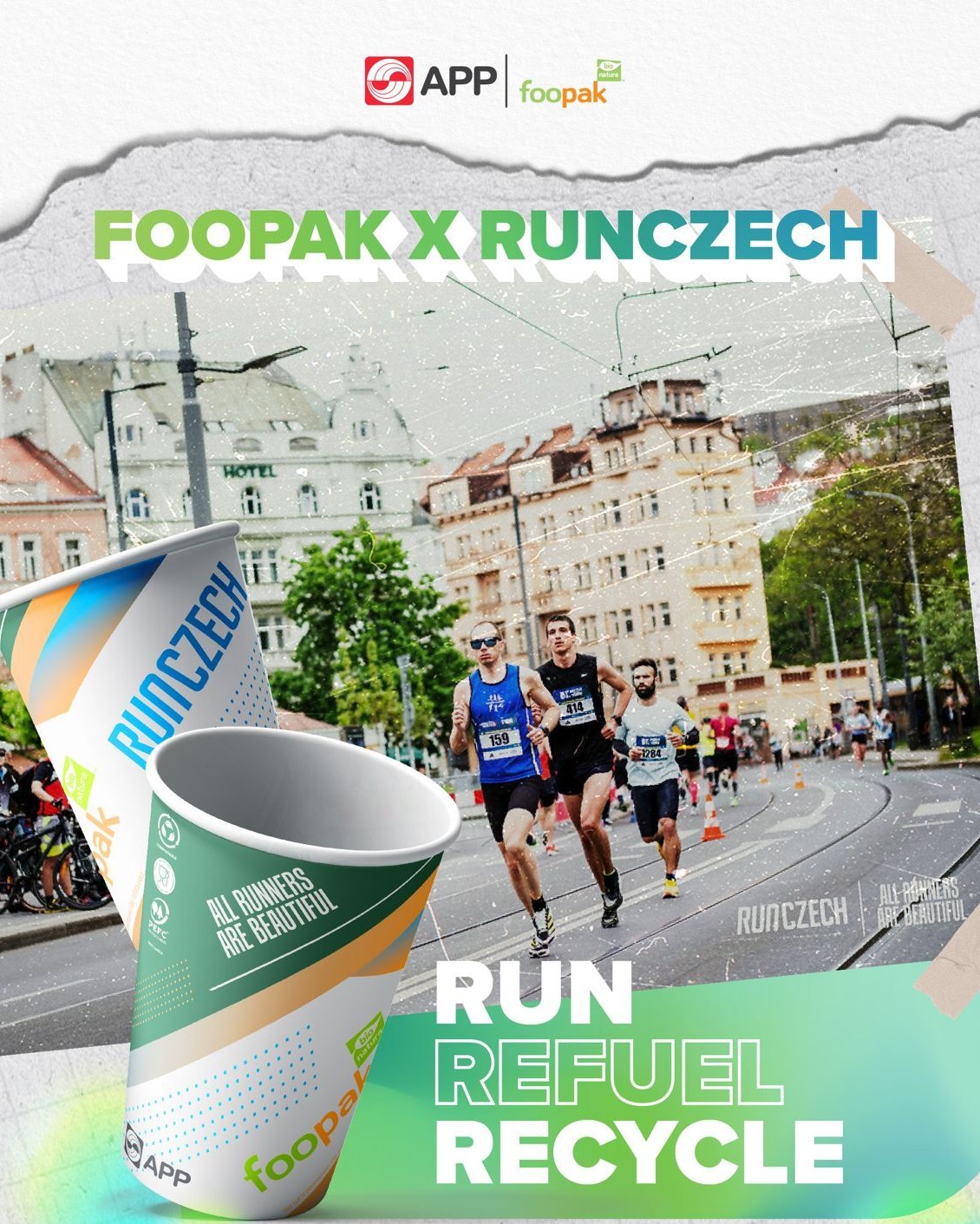 Seri RunCzech Marathon Bebas Plastik, Piala Kertas Berkelanjutan Foopak ...