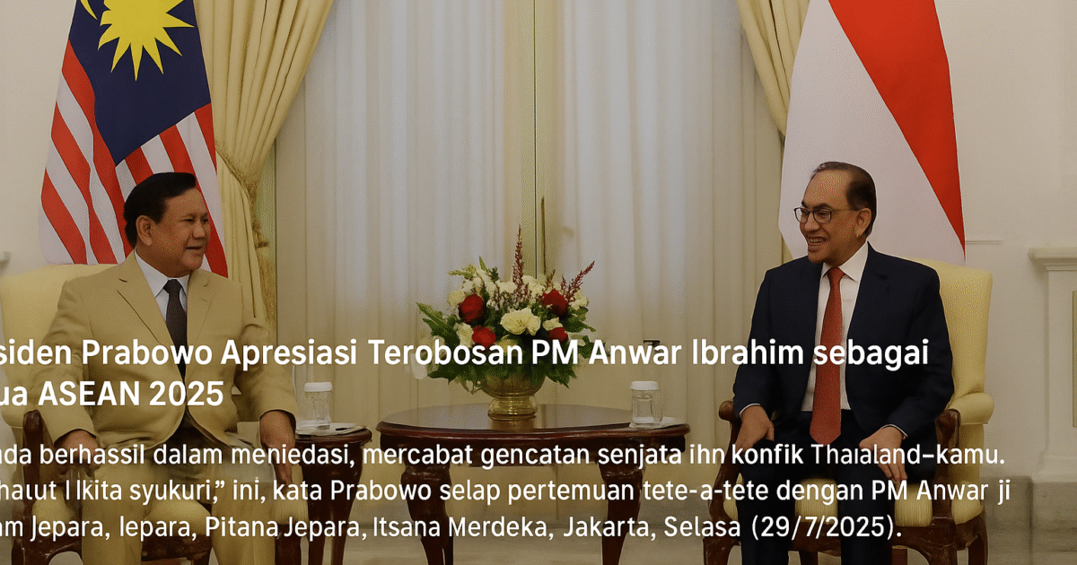 Presiden Prabowo Puji Kepemimpinan PM Anwar Ibrahim sebagai Ketua ASEAN ...