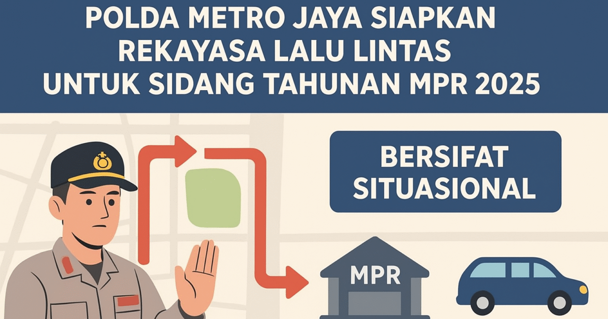 Polda Metro Jaya Siapkan Rekayasa Lalu Lintas untuk Sidang Tahunan MPR 2025, Bersifat ...