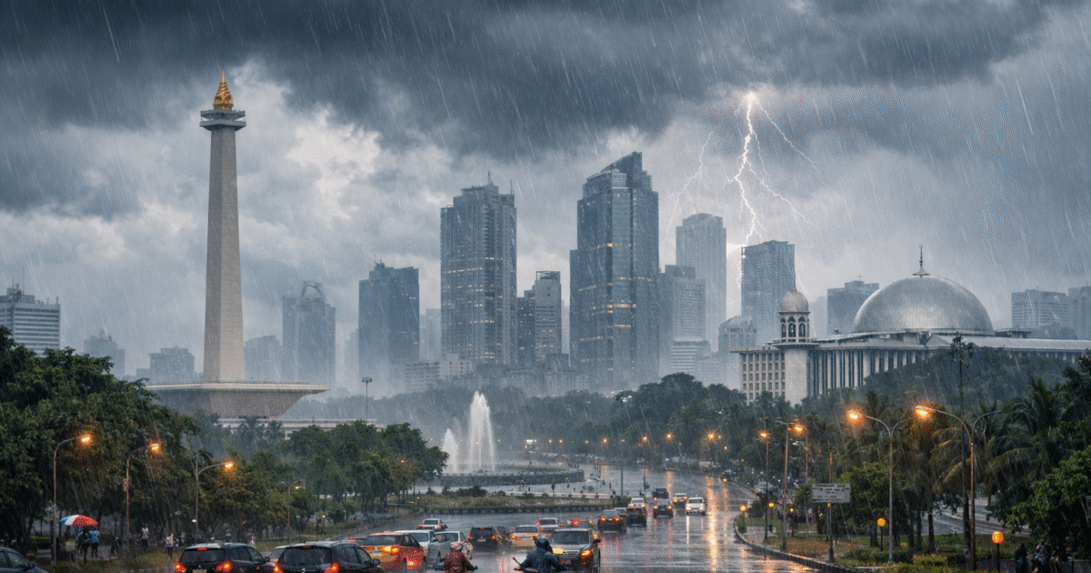 BMKG Prakirakan Hujan Dominasi DKI Jakarta 15–18 Januari 2026 – EGINDO